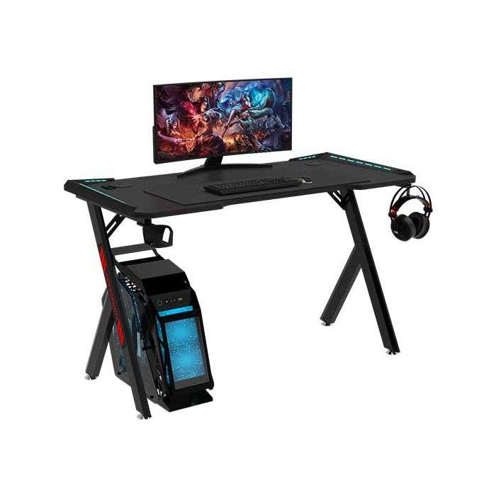 🖥️ R5-7 Gaming Desk 1400x600x730mm, Black, | GeekyDrop